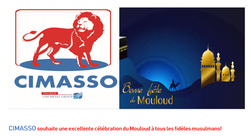 CIMASSO Vous souhaite une bonne fête de Mouloud - CIMMETALGROUP